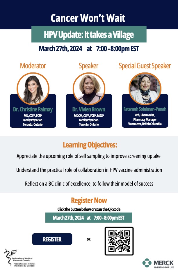 Federation of Medical Women of Canada (FMWC) | Webinar March 27: HPV ...